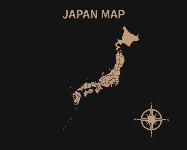 Elegant Cartographic Depiction of the Japanese Archipelago | Jiffy Designs