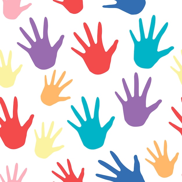 Vibrant Handprint Pattern: A Colorful Celebration of Diversity | Jiffy ...