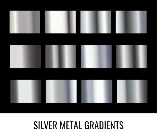 Shimmering Silver Metallic Gradients with Sleek Minimalist Style ...
