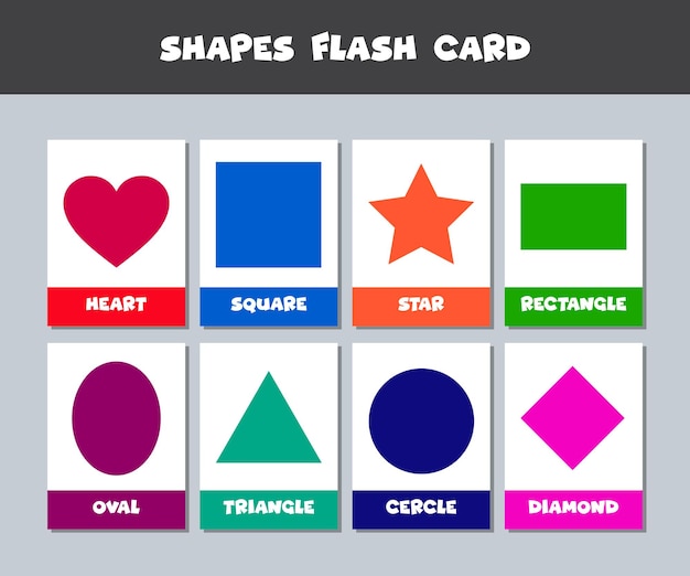 Vibrant Shapes Flash Card Collection for Early Learning | Jiffy Designs