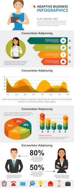Adaptive Business Infographics with Vibrant Visuals and Data Insights ...