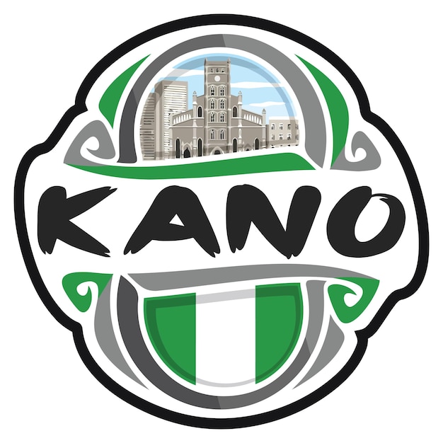 Vibrant Kano City Emblem with Iconic Architecture | Jiffy Designs