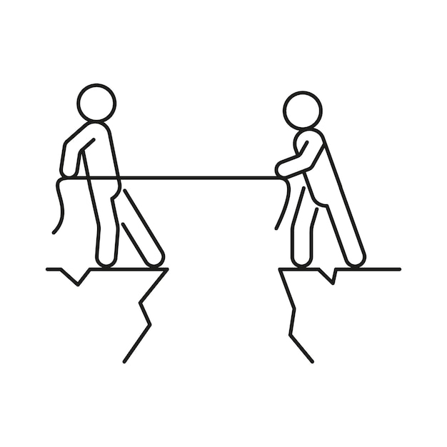 Two Minimalist Figures Engaged in Friendly Interaction | Jiffy Designs