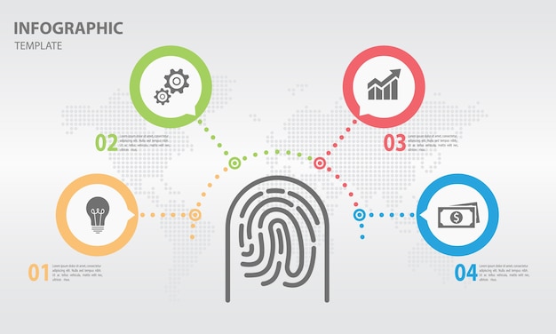 Innovative Fingerprint Technology Infographic with Global Connectivity ...