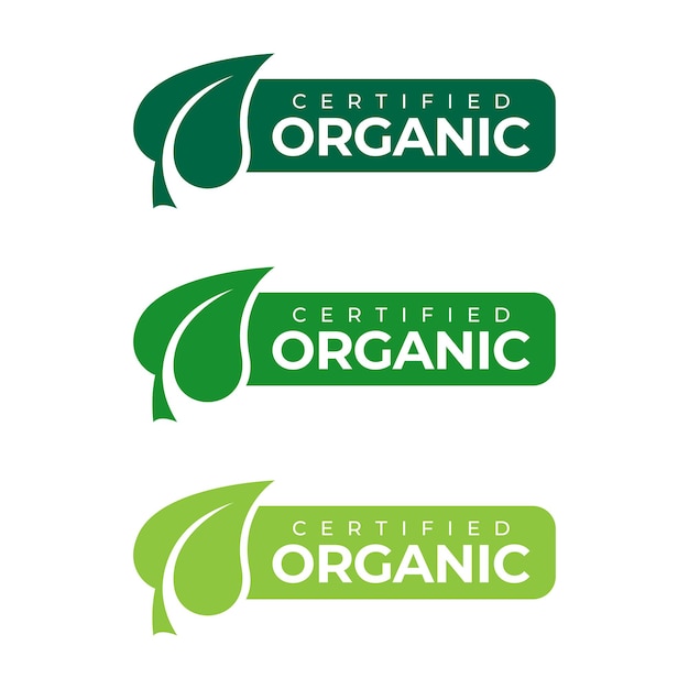 Vibrant Collection of Certified Organic Leaf Logos | Jiffy Designs