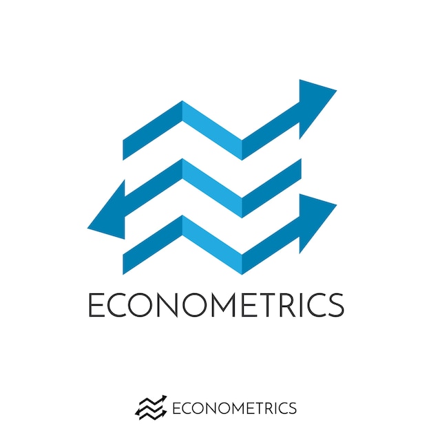 Bold Blue Chevron Arrows with 'Econometrics' Text Logo Design | Jiffy ...
