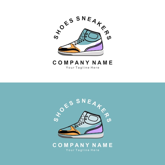 Vibrant Shoe Silhouette Showcases Stylish Sneaker Designs | Jiffy Designs