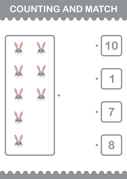 Adorable Rabbit Counting and Matching Activity | Jiffy Designs