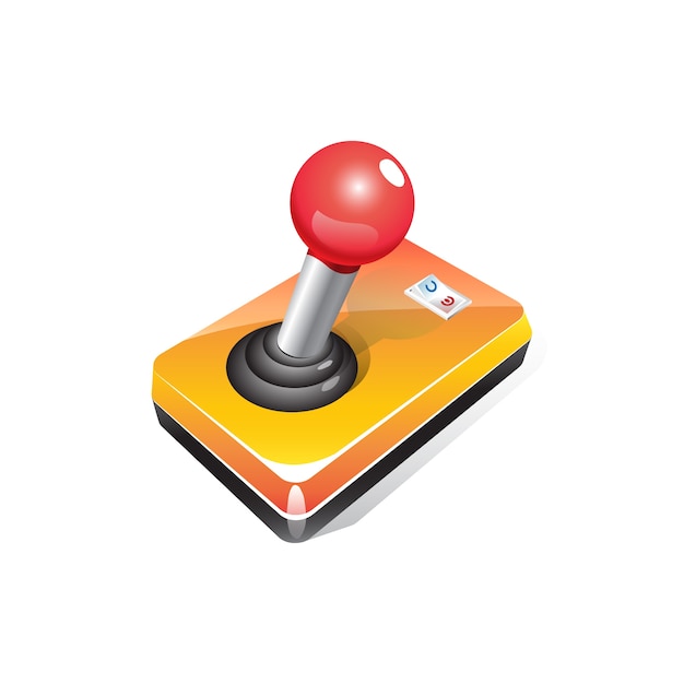 Vibrant Retro Gaming Joystick in Bold Colors | Jiffy Designs