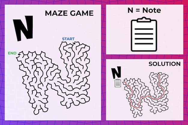 Intricate Maze Puzzle with Notepad Solution | Jiffy Designs