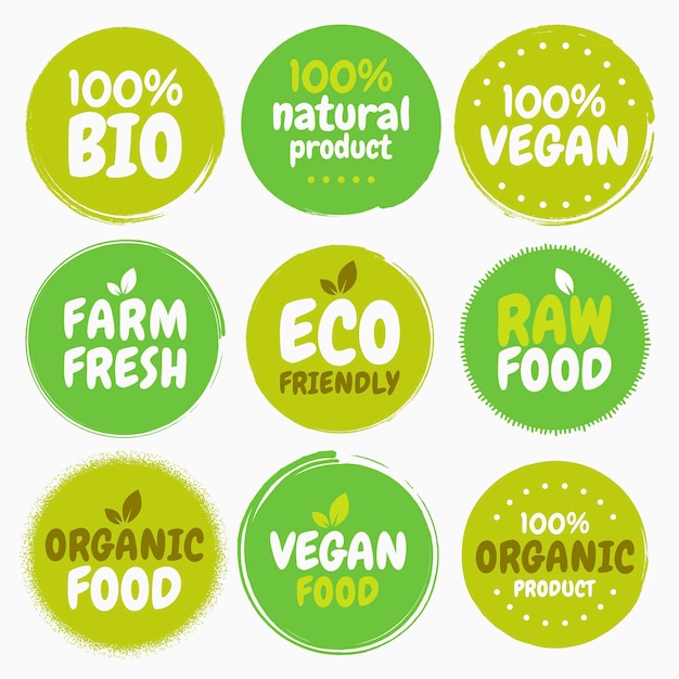 Vibrant Eco-Friendly Food Labels with Natural Imagery | Jiffy Designs