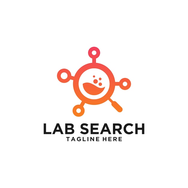 Vibrant Lab Search Icon with Magnifying Glass | Jiffy Designs