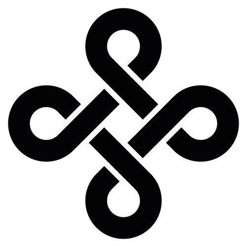 Bowen Knot And Endless Loop Sign. Celtic Interlocking Knot. Simple Flat ...