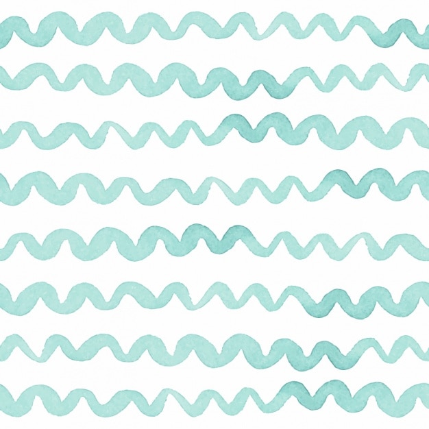 Teal Wavy Line Pattern on White Background | Jiffy Designs