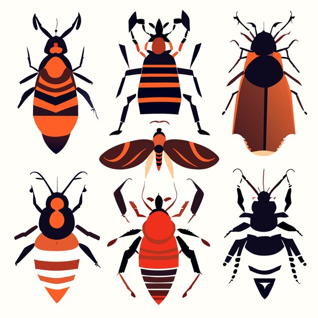 Vibrant Collection of Captivating Bee and Bug Illustrations | Jiffy Designs
