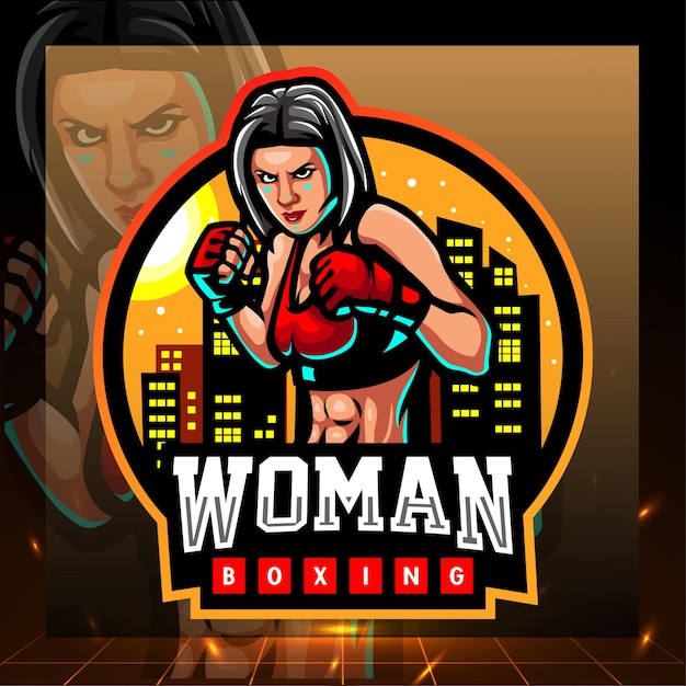 Powerful Female Boxer Dominates the Urban Skyline | Jiffy Designs