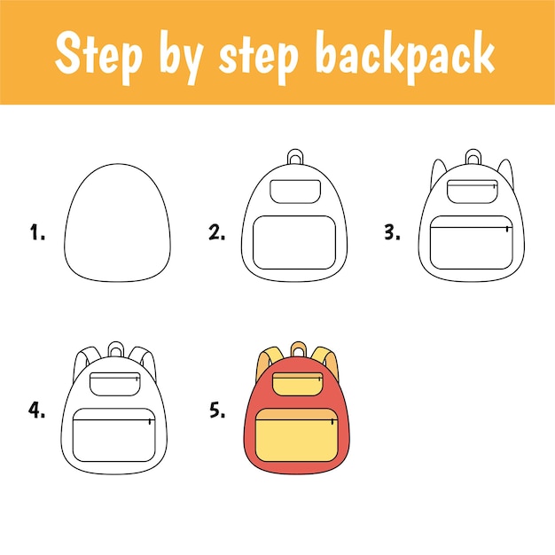 Colorful Step-by-Step Guide to Drawing a Backpack | Jiffy Designs