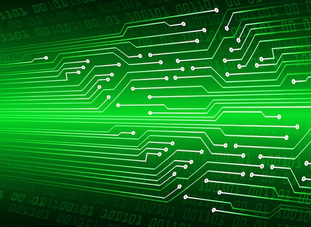 Intricate Digital Circuit Board Backdrop in Vibrant Green | Jiffy Designs