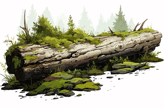 Mossy Fallen Timber in a Lush Forest Landscape | Jiffy Designs
