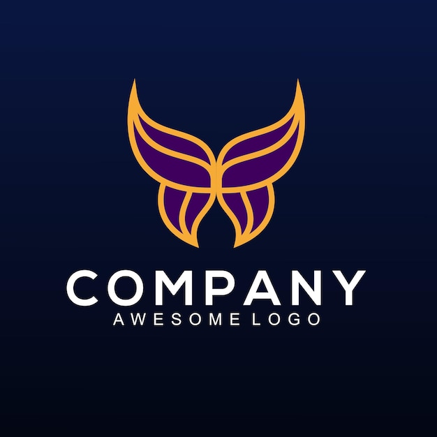 Elegant Butterfly Emblem with Vibrant Color Scheme | Jiffy Designs