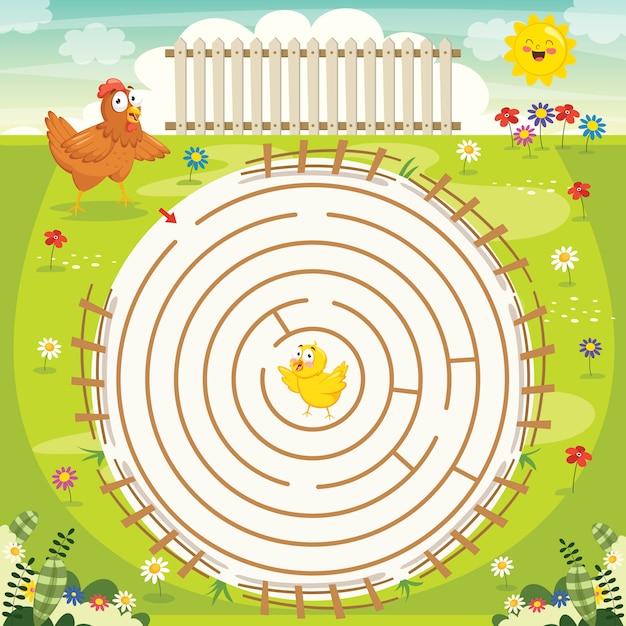Playful Farmyard Maze with Cheerful Chicks | Jiffy Designs