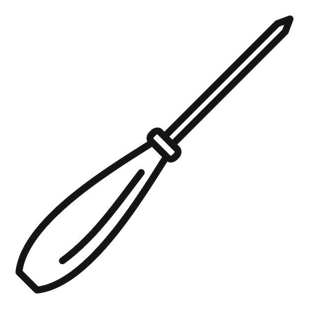 Minimalist Outline of a Screwdriver Tool | Jiffy Designs