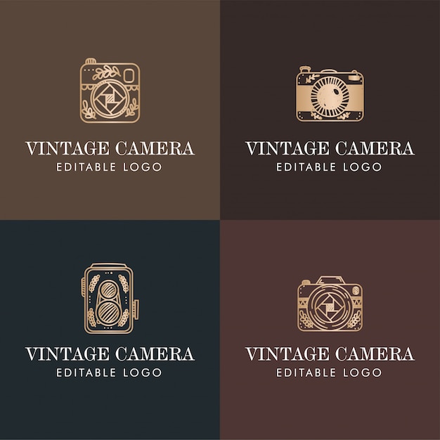 Timeless Lenses: Iconic Vintage Camera Logos in Elegant Design | Jiffy ...