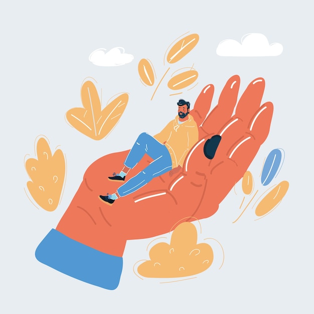 Helping Hand: A Supportive Illustration | Jiffy Designs
