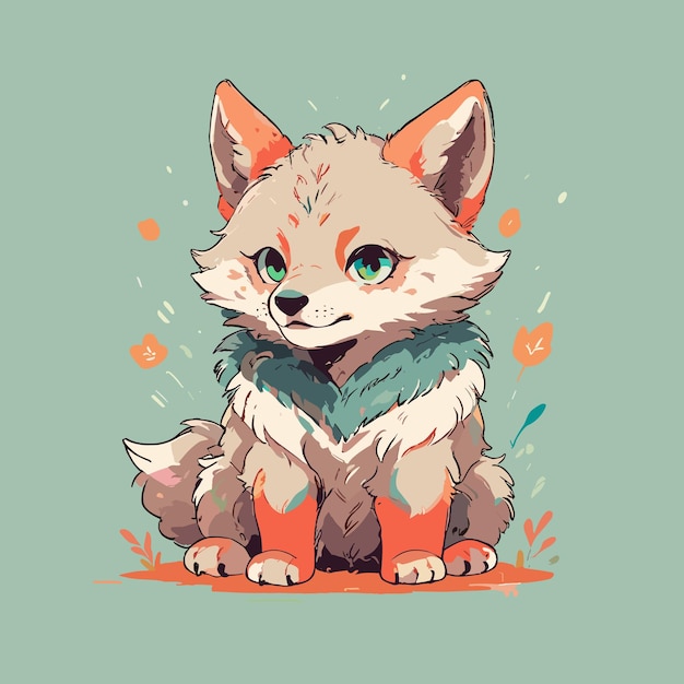 Adorable Fluffy Fox Cub with Sparkling Eyes | Jiffy Designs