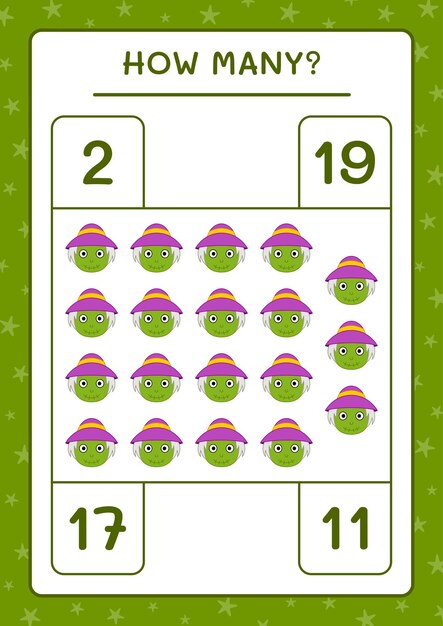 Counting Cute Green Elf Faces on a Starry Background | Jiffy Designs