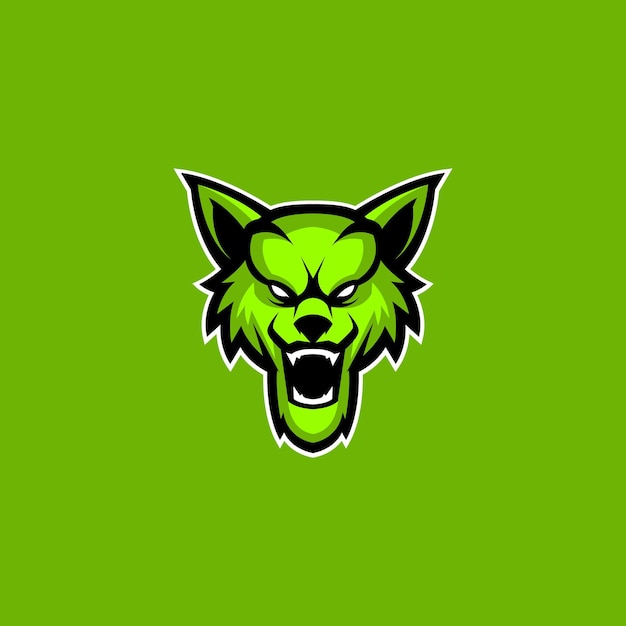 Fierce Green Wolf Mascot Logo Design | Jiffy Designs