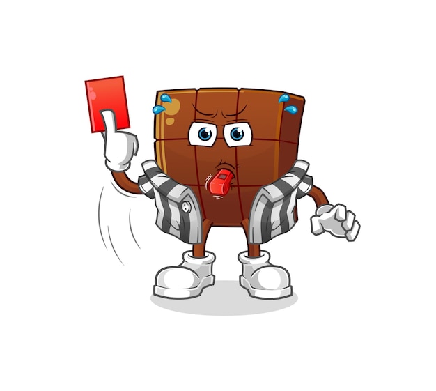 Animated Referee Suitcase Waving Red Card | Jiffy Designs