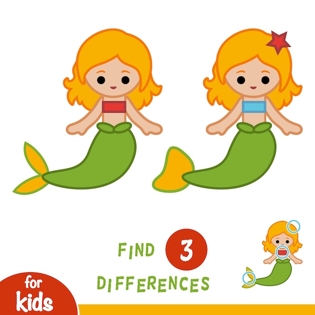Adorable Mermaid Duo: Spot the 3 Differences | Jiffy Designs