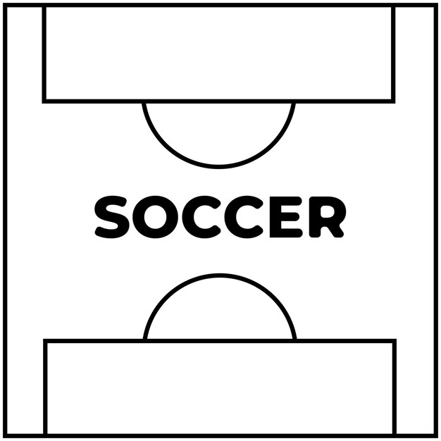 Minimalist Soccer Field Graphic with Prominent Text | Jiffy Designs