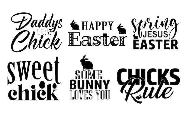 Diverse Easter-Themed Typographic Graphics and Illustrations | Jiffy ...