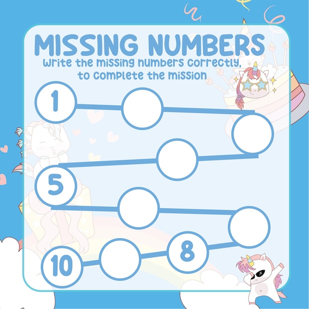 Whimsical Math Puzzle: Fill in the Missing Numbers | Jiffy Designs