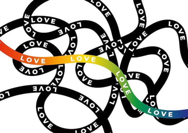Vibrant Love-Inspired Graphic Artwork with Overlapping Text | Jiffy Designs