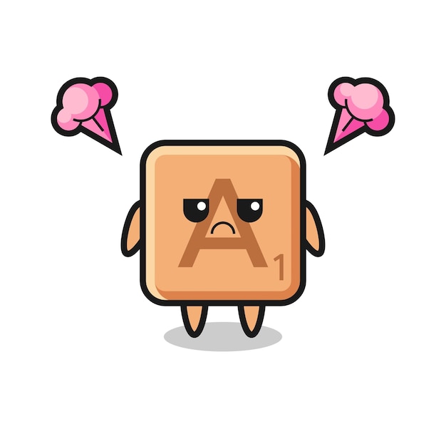 Playful Alphabet Block Character with Angry Expression | Jiffy Designs
