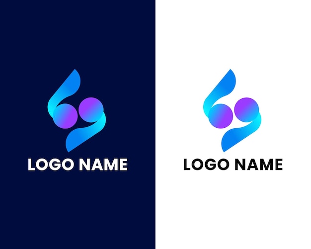 Vibrant Dual Swirl Logo with Stylized Numerals | Jiffy Designs