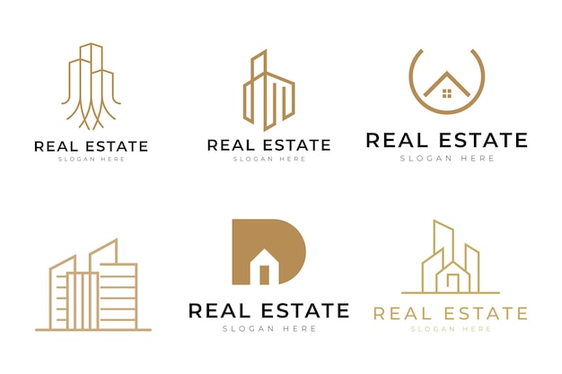 Elegant Architectural Symbols for Real Estate Branding | Jiffy Designs