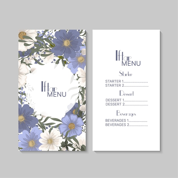 Elegant Floral Menu Design with Delicate Blooms | Jiffy Designs