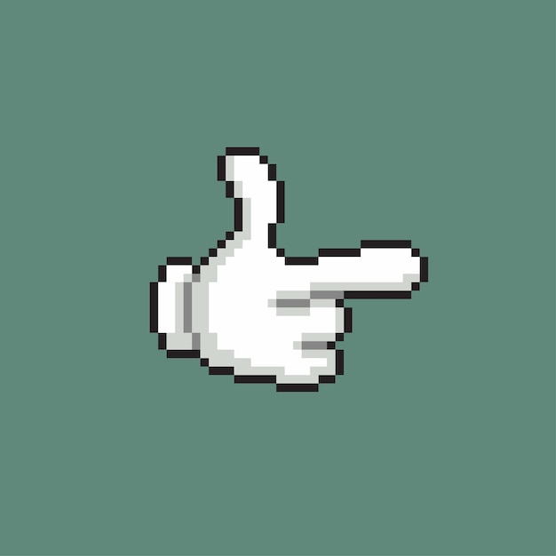 Minimalist Pixelated Hand Cursor on Teal Background | Jiffy Designs