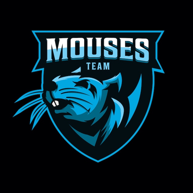 Fierce Blue Mice Team Logo Emblem | Jiffy Designs