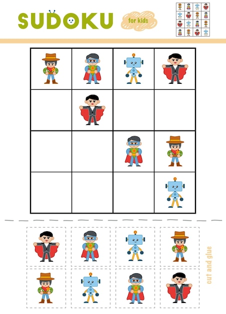 Colorful Collection of Cartoon Character Sudoku Puzzles for Kids | Jiffy Designs