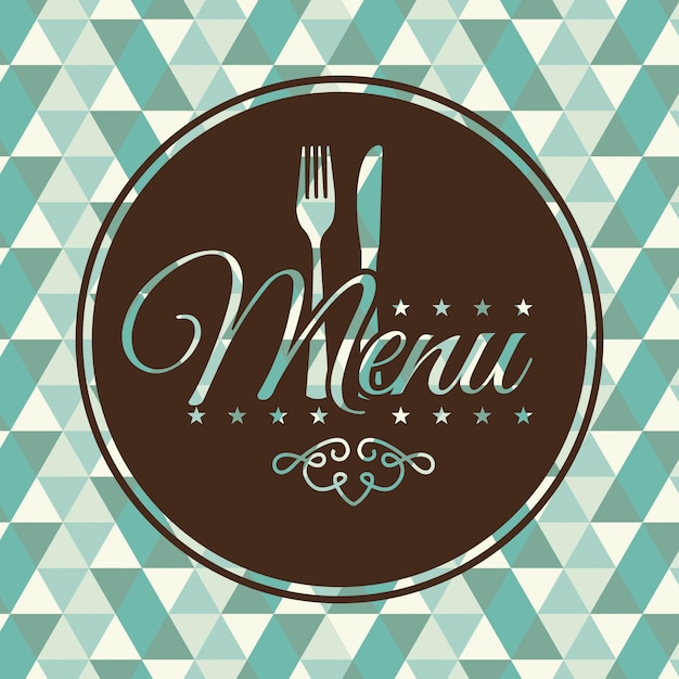Retro Restaurant Menu Design with Geometric Pattern Background | Jiffy ...