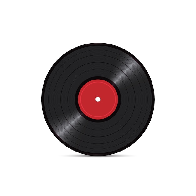 Vintage Vinyl Record with Bold Red Label | Jiffy Designs