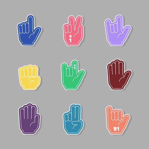 Vibrant Collection of Hand Gesture Stickers for Versatile Applications ...