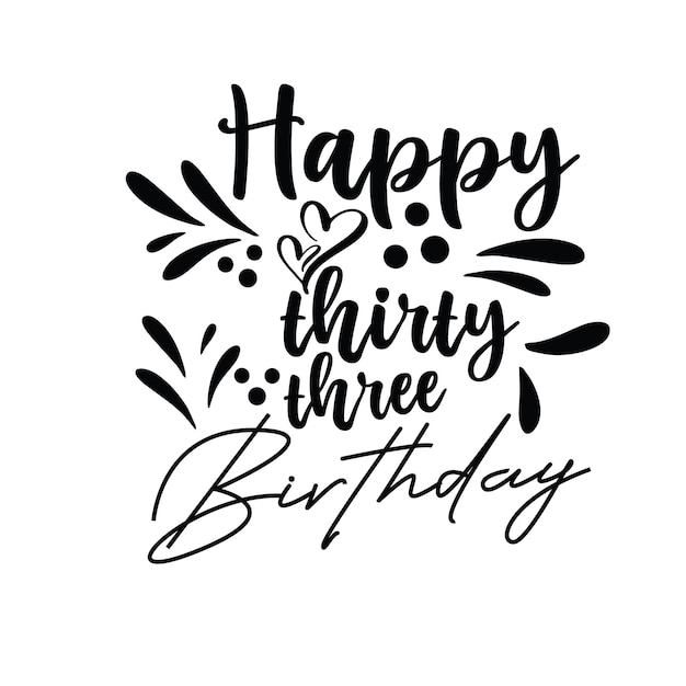 Celebratory Lettering for a Joyous 33rd Birthday | Jiffy Designs