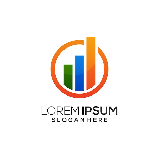 Vibrant Graphical Data Visualization Logo with Colorful Bars | Jiffy ...