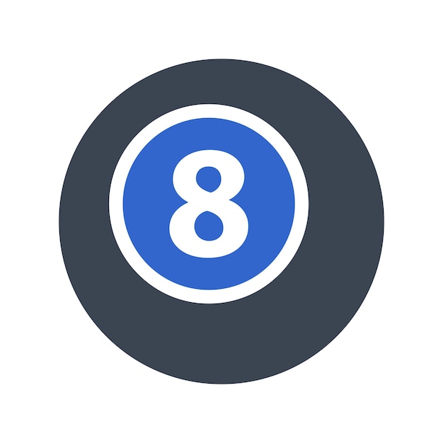 Vibrant Blue Eight Ball Against Dark Background | Jiffy Designs